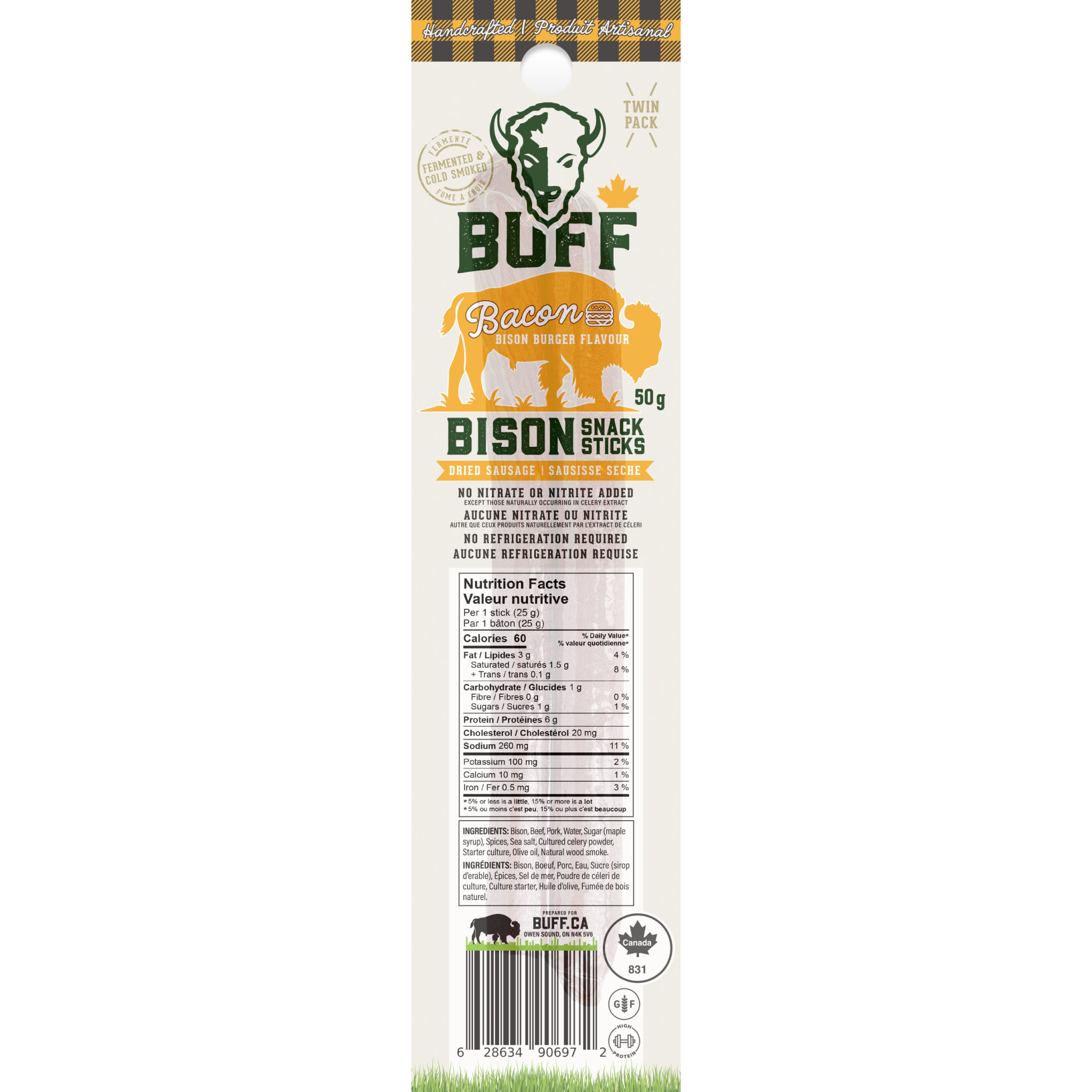 BUFF Bison Sticks Bacon Burger at Goods in Kelowna | Goods Health and ...