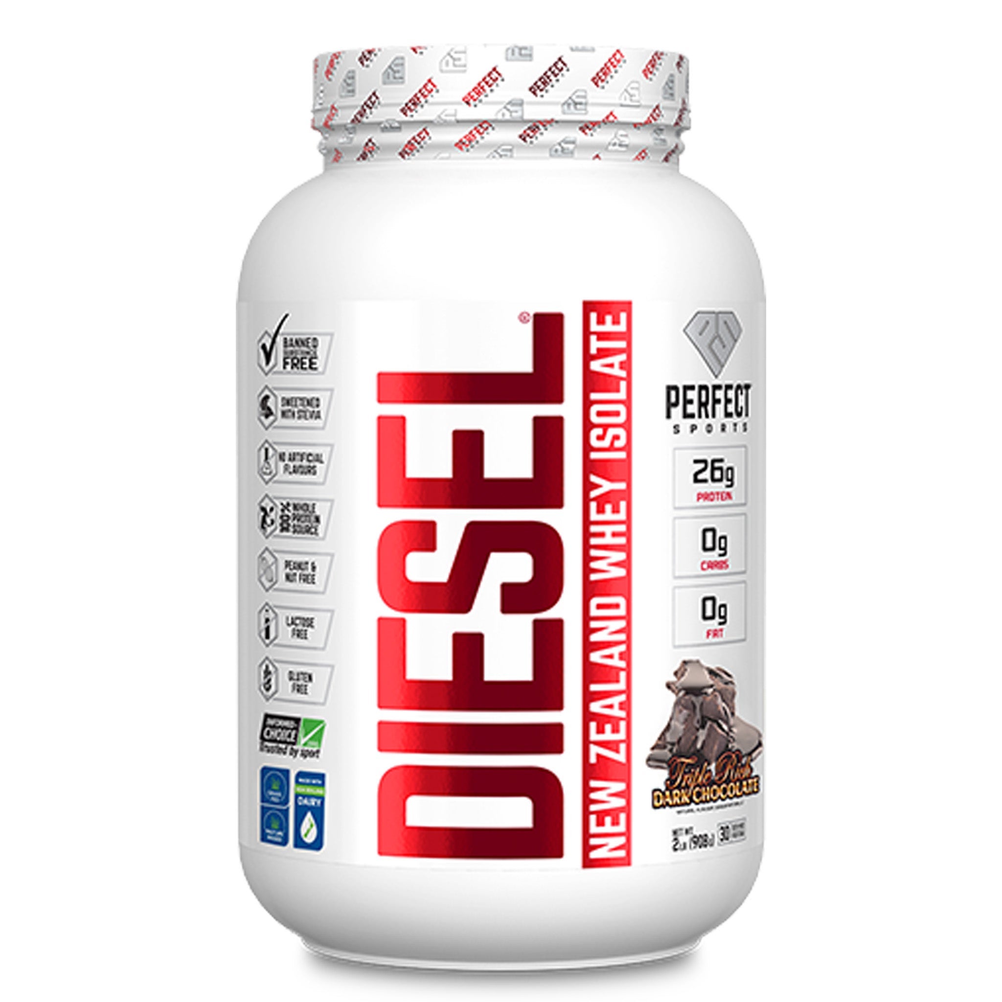 Diesel New Zealand Whey Isolate Protein - Triple Dark Chocolate (2lbs ...